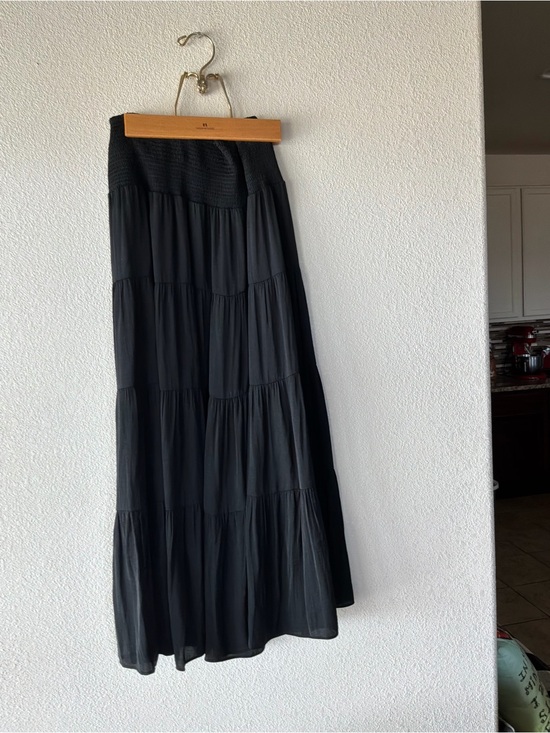 Ruby Rd. | Skirts | Ruby Rd Black Tiered Maxi Skirt With Shirred Waist ...
